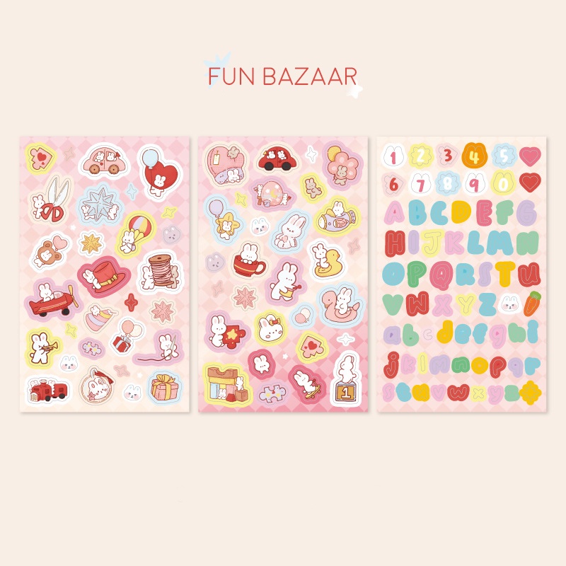 Jual Stiker Diary Lucu Cute Small World Hologram Diary Deco Stickers ...