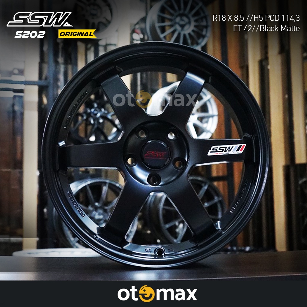 Jual Velg Mobil SSW S202 Ring 18 H5 Black Matt | Shopee Indonesia