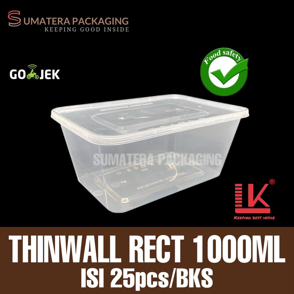 Jual Kotak Makan Thinwall 1000 Ml Plastik Rec 1000ml Medan Grosir