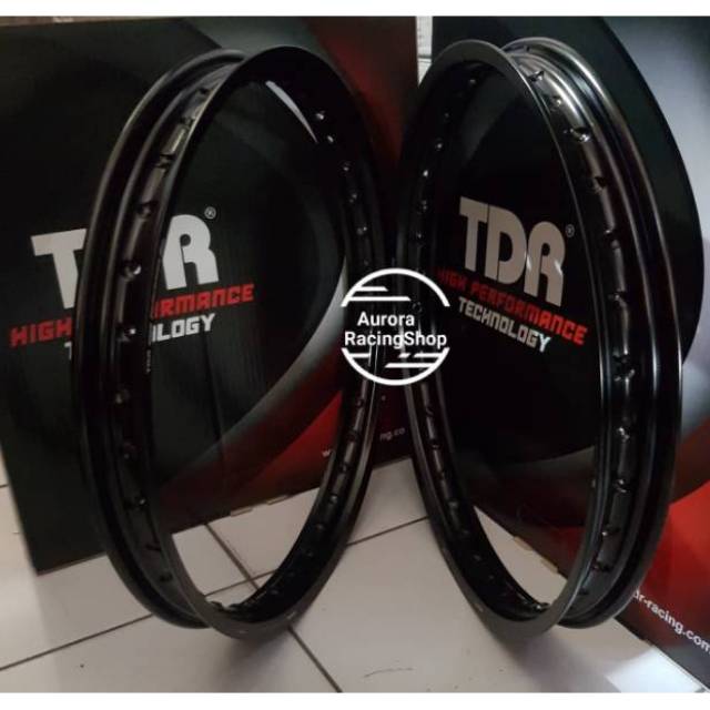 Jual Velg TDR W Shape Set Ring 17 x 140 / 140 warna Black | Shopee ...