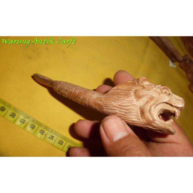 Jual Pipa rokok kayu NAGASARI ukir singa mode 01 oleh WARUNG ANTIK MART ...