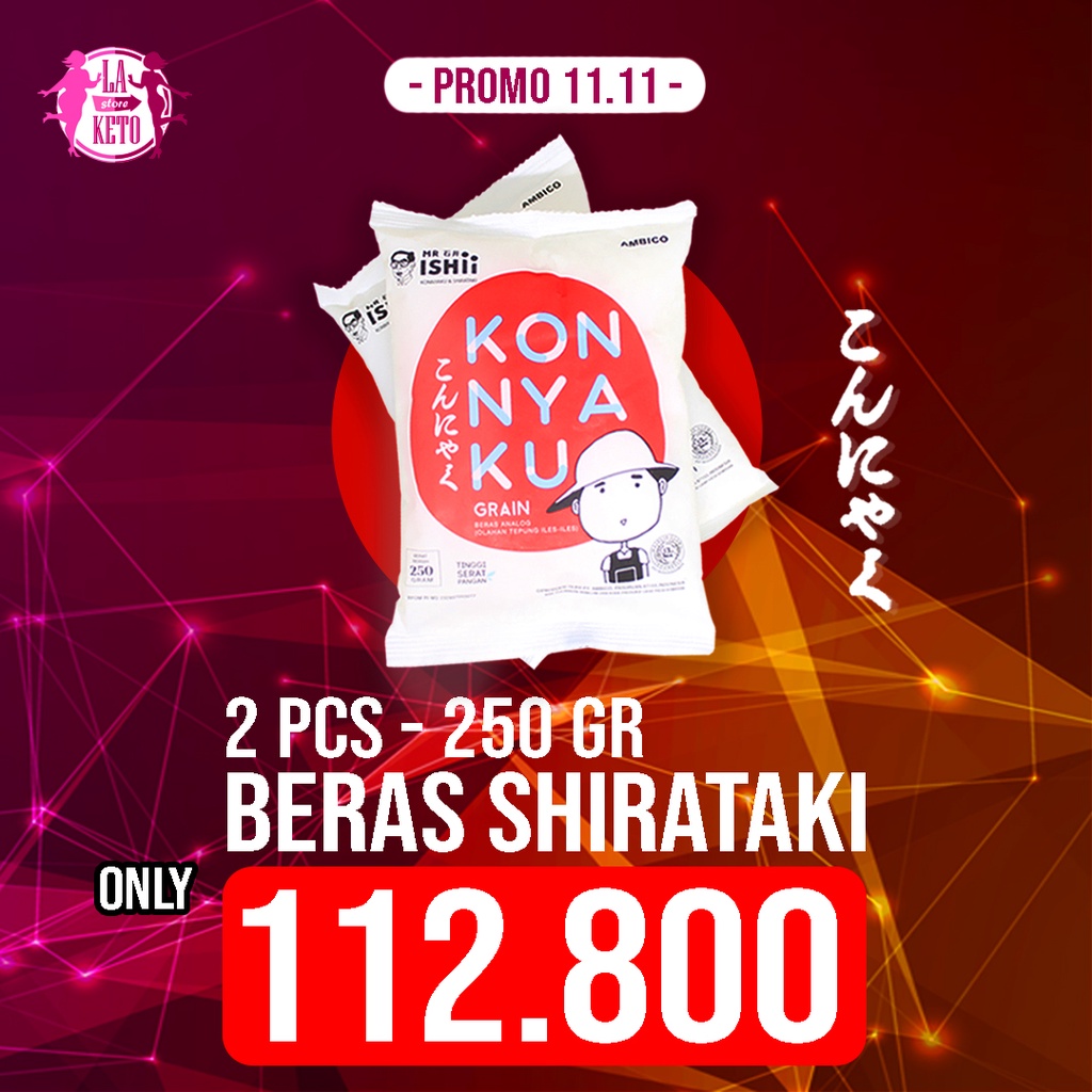 Jual PAKET BERAS SHIRATAKI - 2 Pcs Beras Shirataki 250 GR | Shopee ...