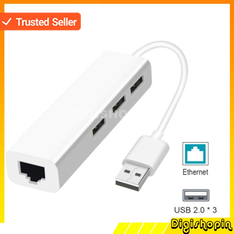Jual Konektor Adapter USB Ke Rj45 LAN Ethernet External Network Card ...
