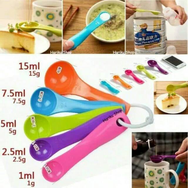 Jual SENDOK TAKAR 5 IN 1 - SENDOK UKUR SET 5 IN 1 | Shopee Indonesia