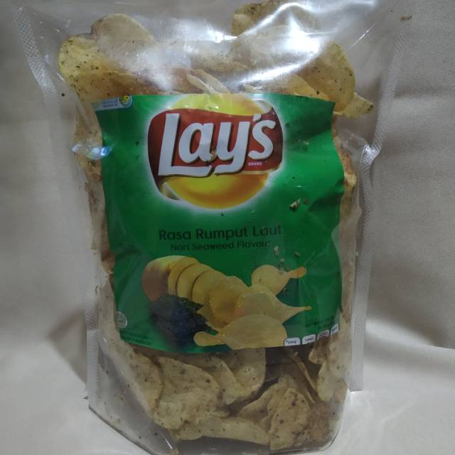 Jual Lays Rumput Laut @ 200 gr / Snack Kiloan / Cemilan Kiloan / Chiki ...