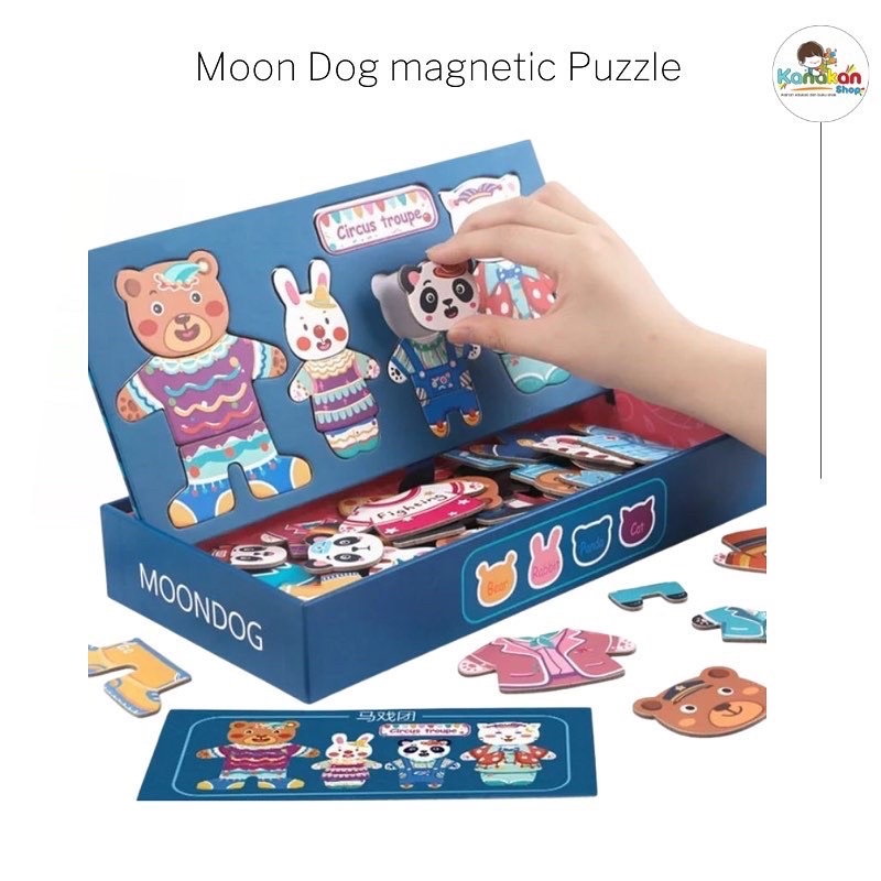 Jual moondog magnetic puzzle mainan edukasi papan tulis white board ...