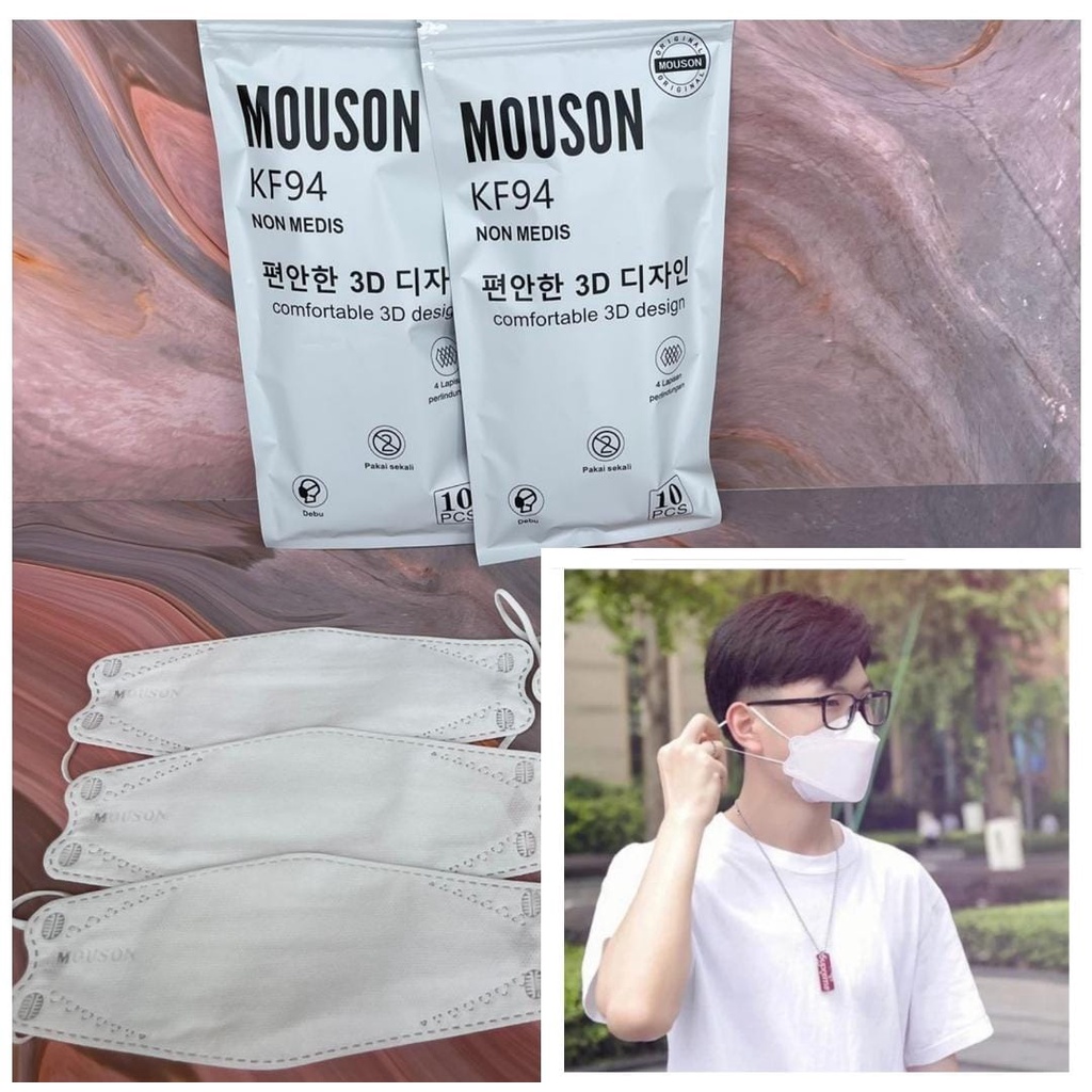 Jual Masker KF94 4Ply EVO 3D Proctection Mouson isi 10Pcs I Masker KF94 ...
