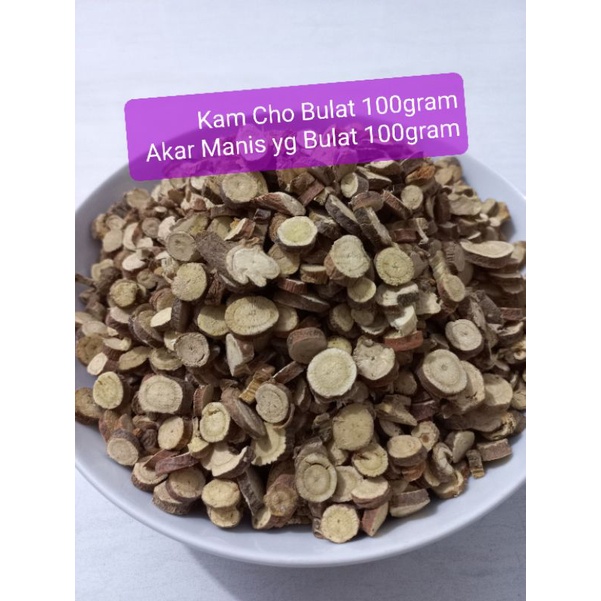 Jual Kam Cho Bulat 100gram/ Kamcho Bulat 100gram/ Akar Manis Bulat ...