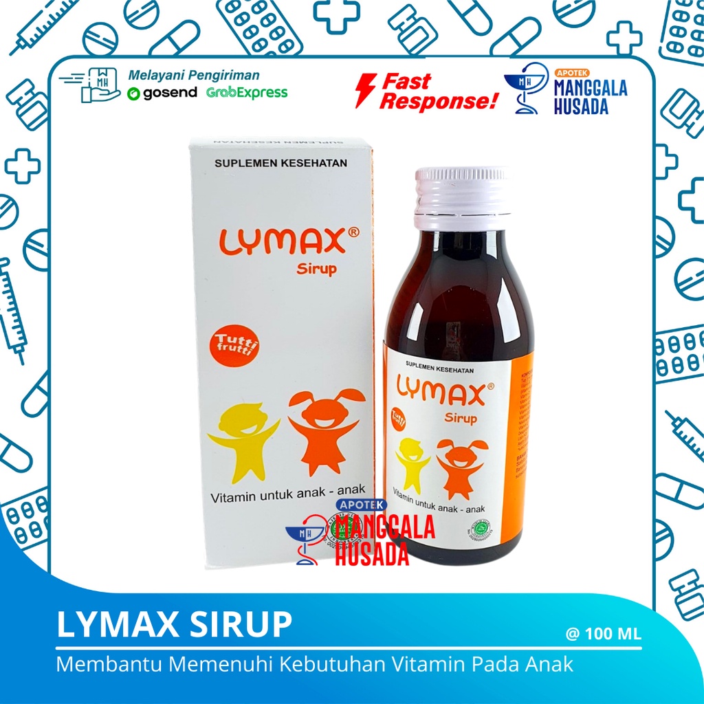 Jual LYMAX SIRUP VITAMIN ANAK PER BOTOL @ 100 ML | Shopee Indonesia