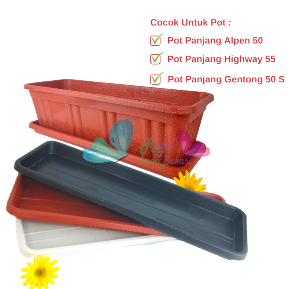 Jual Pot Panjang Putih 50cm 70cm 40cm Pot Panjang Hitam Putih Coklat 25 ...