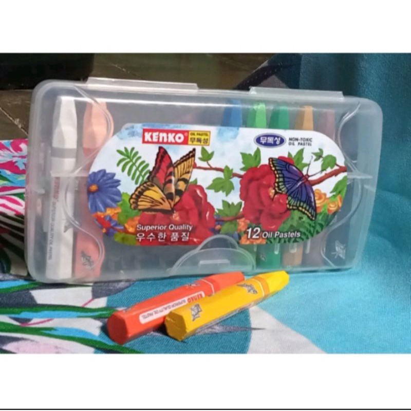 Jual crayon anak /kenko/oil pastel 12 warna | Shopee Indonesia