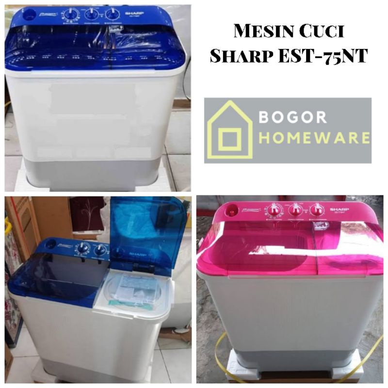 Jual MESIN CUCI 2 TABUNG SHARP EST 75NT 7KG | Shopee Indonesia