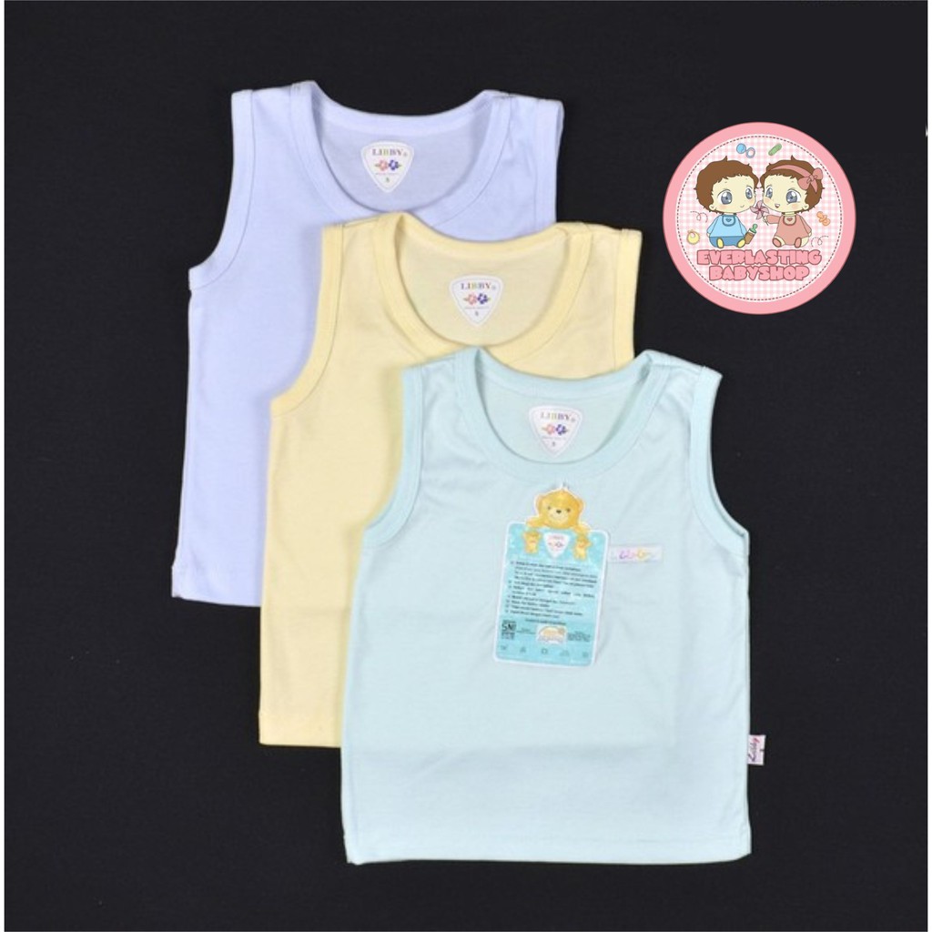 Jual 3pcs - Oblong Singlet Warna SML Libby baby / Libby murah / baju ...