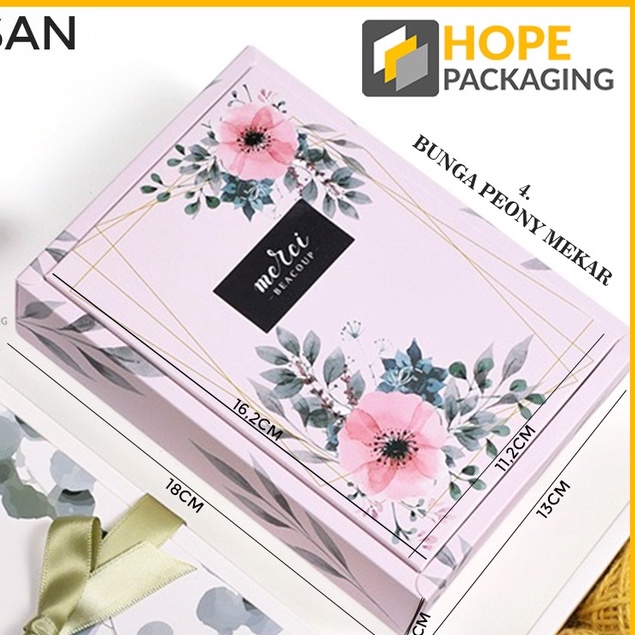 Jual Kotak Bingkisan Motif Bunga/Daun / Kotak Kado / Gift Box Hadiah ...