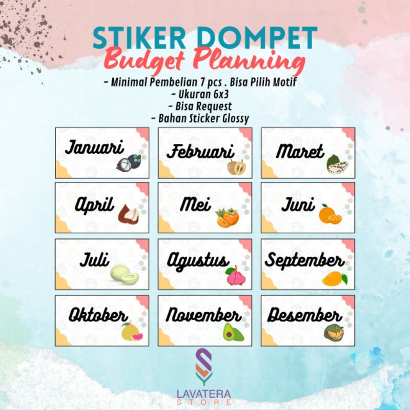 Jual Stiker Dompet Keuangan/Stiker Budgeting/Stiker Dompet Disiplin ...
