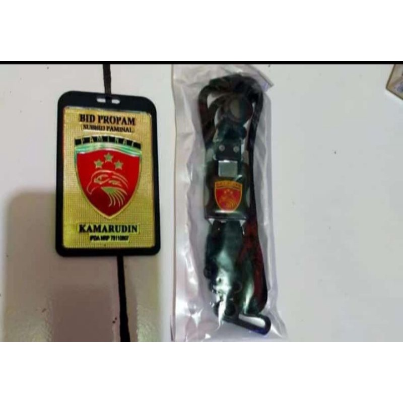Jual id card paminal plus tali yard /id card polisi/id card pama ...