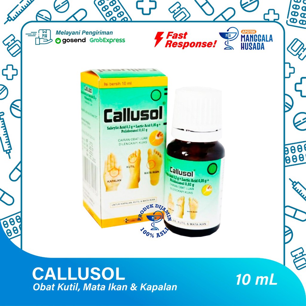Jual CALLUSOL 10 ML OBAT KUTIL, MATA IKAN DAN KAPALAN | Shopee Indonesia
