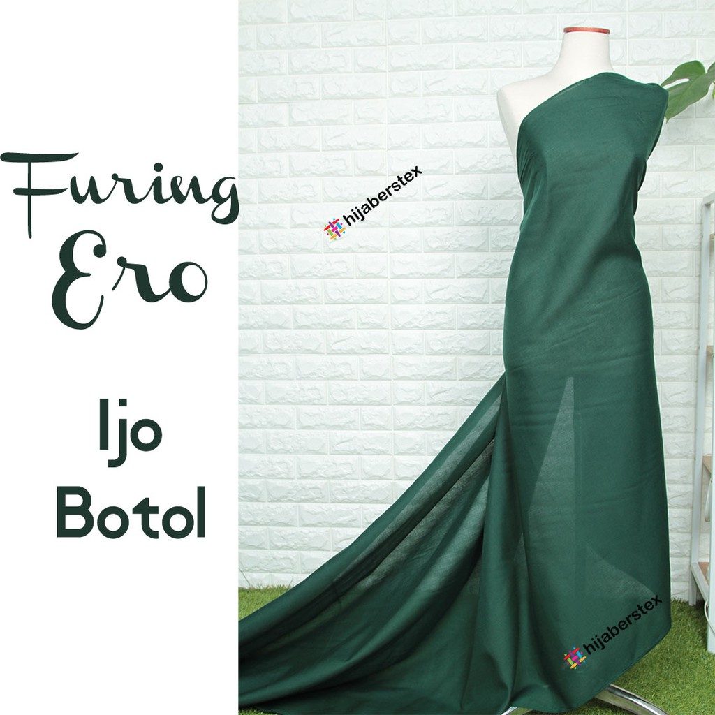 Jual 1 Meter Kain FURING ERO Ijo Botol (ecer warna) | Shopee Indonesia