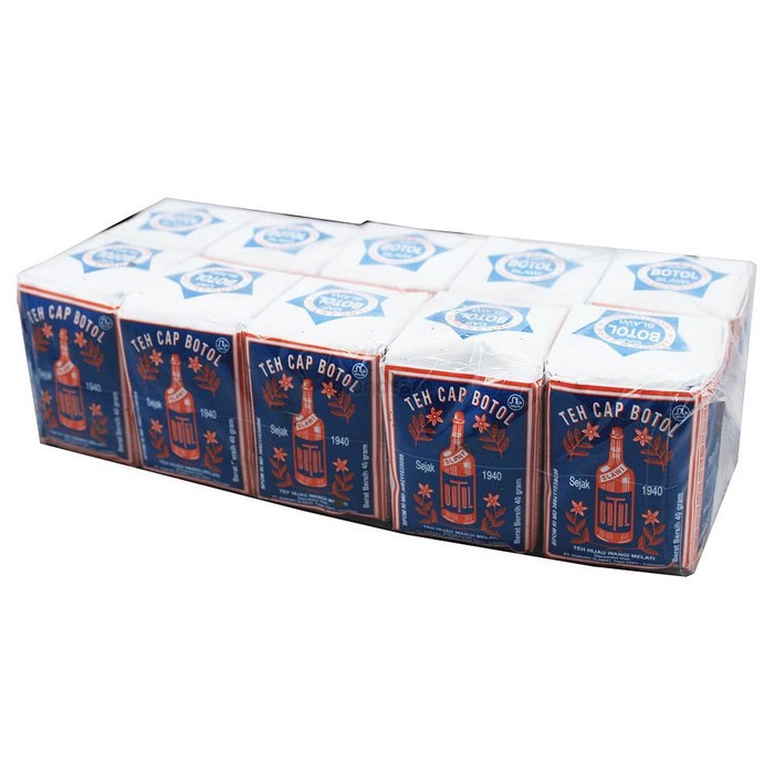 Jual TEH CAP BOTOL BIRU - MINUMAN TEH BUBUK 1 pack - 40 gram x 10pcs ...