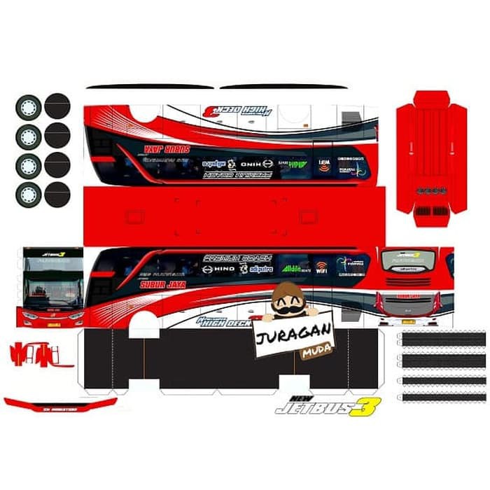 Jual DIY Miniatur Bus Subur Jaya JetBus 3 Papercraft Lembaran | Shopee ...