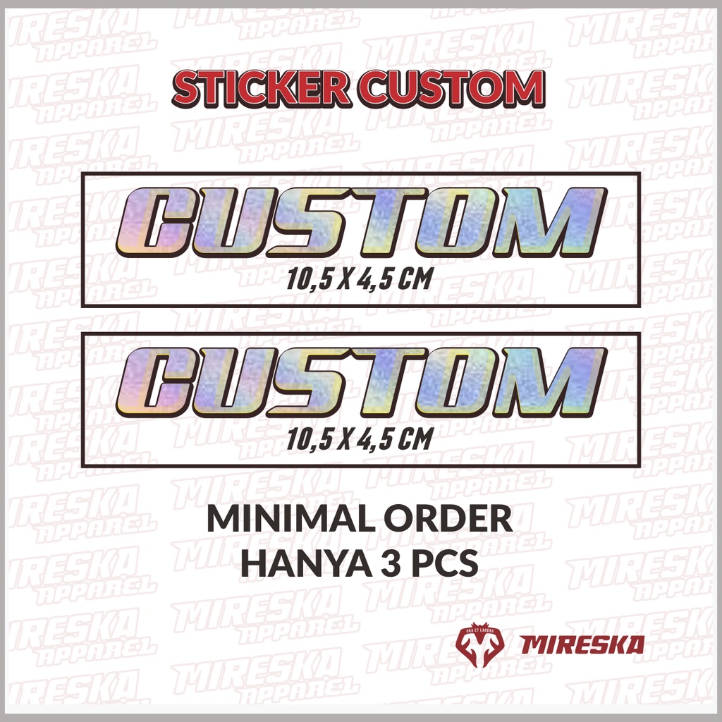 Jual Sticker Kustom Desain Vinyl dan Hologram Aesthetic UKURAN A3 ...