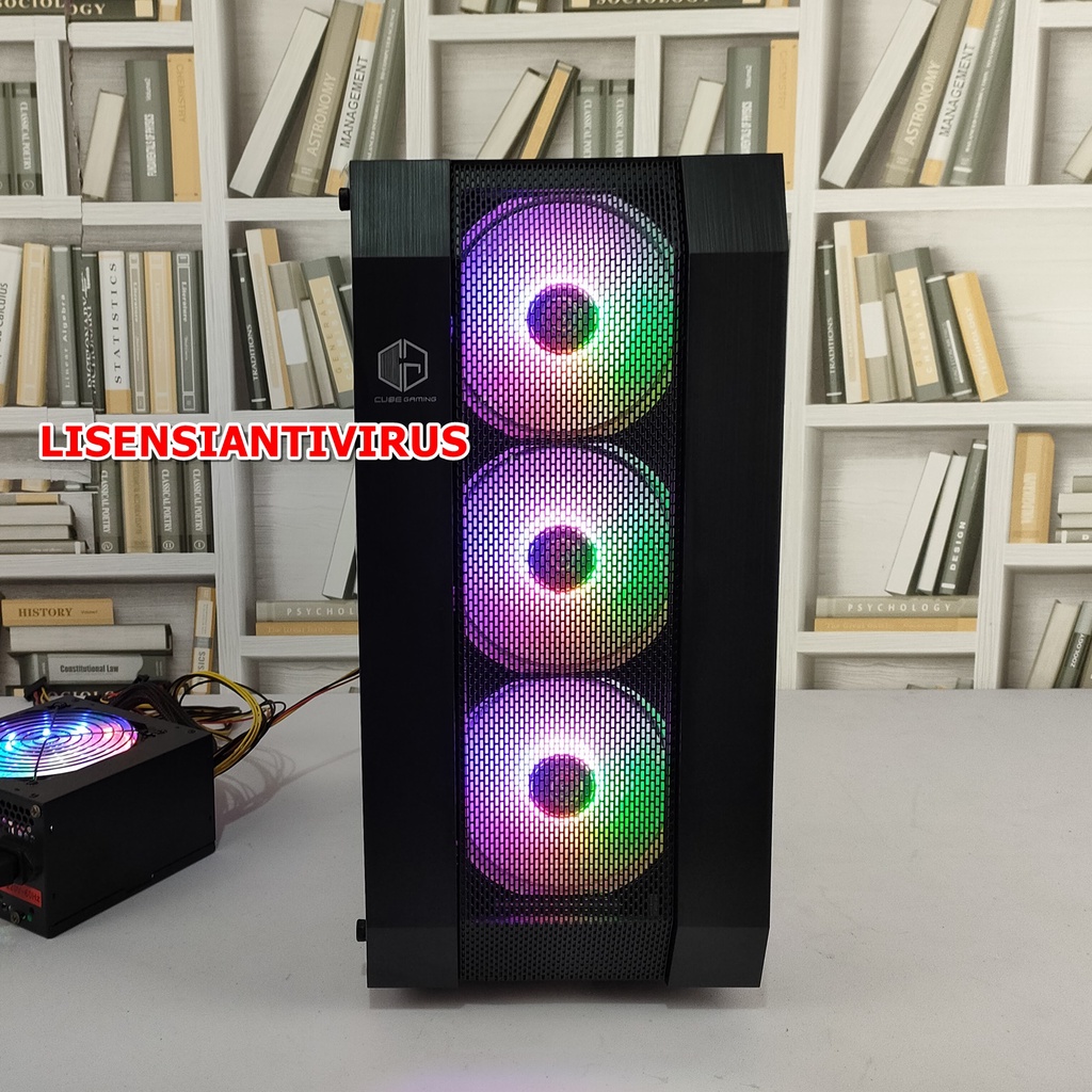 Jual Casing CubeGaming CUBE GAMING FRINS Include 3 Fan RGB Tempered ...
