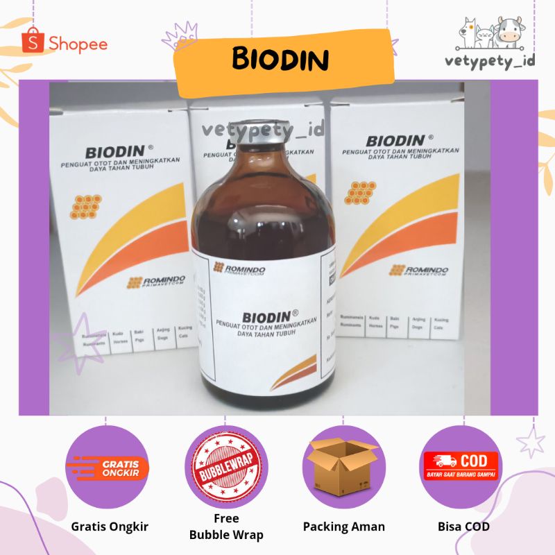Jual BIODIN 100 ml inj - ATP Penambah Stamina Otot & Daya Tahan Tubuh ...