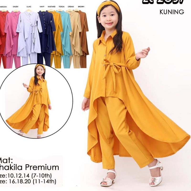 Jual SETELAN TUNIK ANAK PEREMPUAN TRENDY KEKINIAN USIA 8-12 TAHUN ...