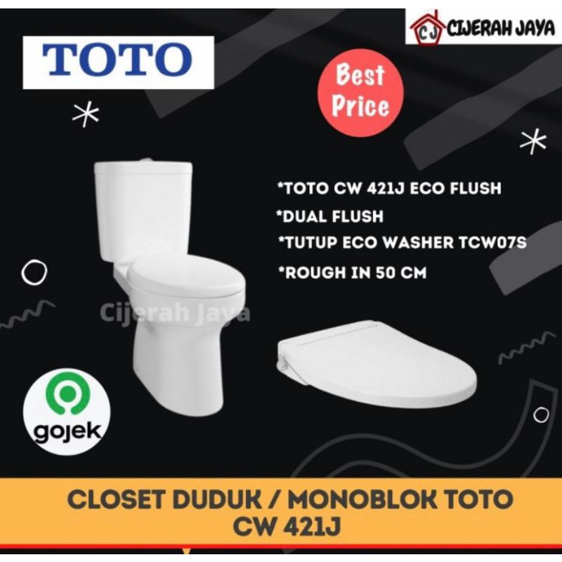 Jual Monoblok Toto CW 421 J White ECO WASHER / Closet KLOSET Toilet ...
