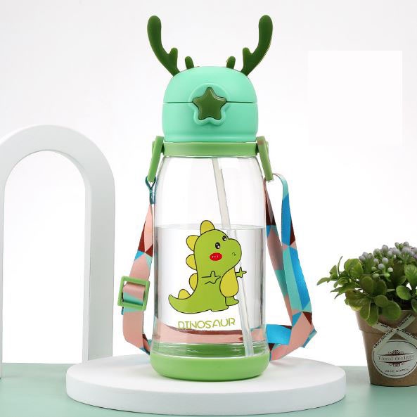 Jual Botol Minum Anak Karakter Tanduk Lucu Botol Minum Anak Sekolah Tutup Sedotan Tali Panjang ...