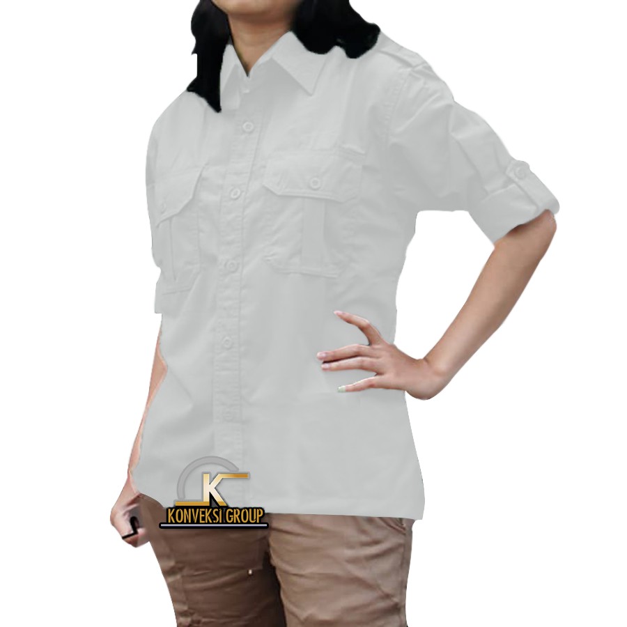Jual KEMEJA SERAGAM PRIA WANITA || PDL PDH HIKING CREW || KEMEJA ...