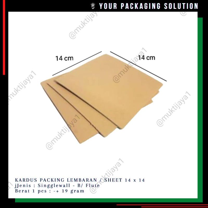 Jual Sheet Packing • 14x14cm • Karton/ Kardus Lembaran. | Shopee Indonesia