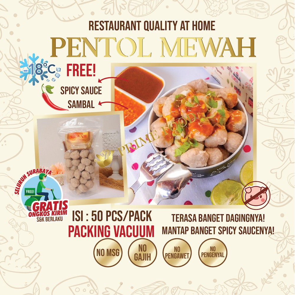 Jual Pentol Mewah / Tahu Pentol / Siomay pentol HALAL No MSG NO ...