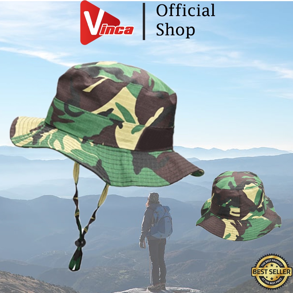 Jual Topi gunung rimba hiking ada talinnya cocok untuk topi outdoor ...