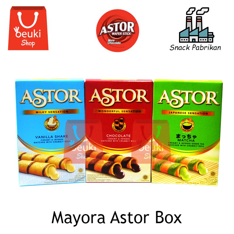 Jual Mayora Astor Wafer Stick Aneka Rasa Kemasan Box - 40gr | Shopee Indonesia