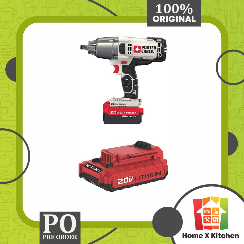 Jual PORTER-CABLE PCC740LA 1/2" Cordless Impact Wrench with PCC682L ...