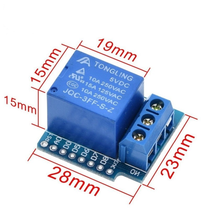 Jual Relay Module 5V 1 Channel 1ch 1 ch Wemos D1 Mini Modul 5V 5 V ...