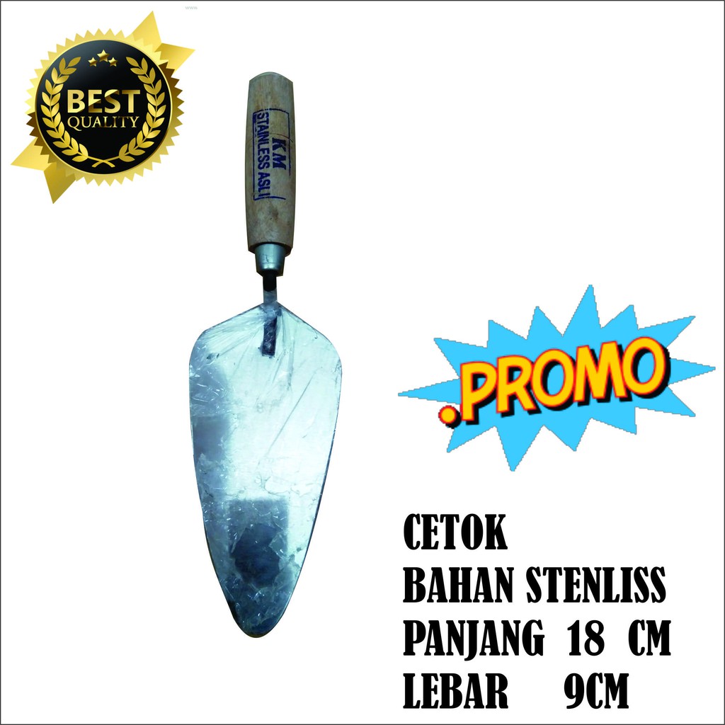 Jual cetok stenlise besar 18x9 Cetok Sendok Semen Alat Pengaduk Luluh ...