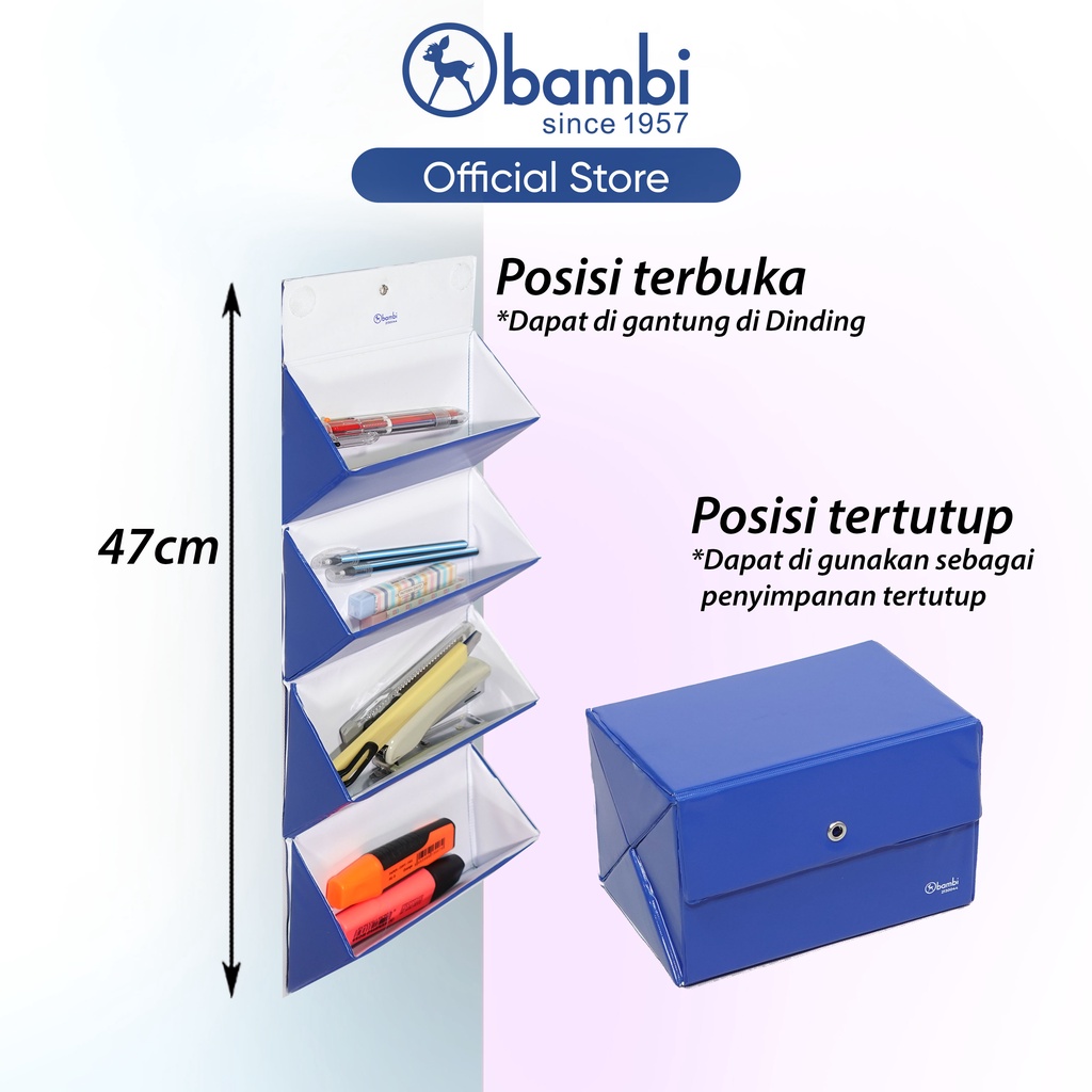 Jual Bambi Box Organizer Gantung / Wall Box Organizer / Hanging File ...