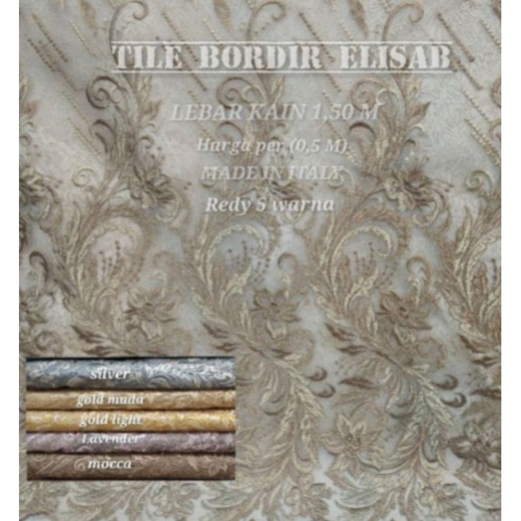 Jual tile bordir elisap/bordir tebal | Shopee Indonesia