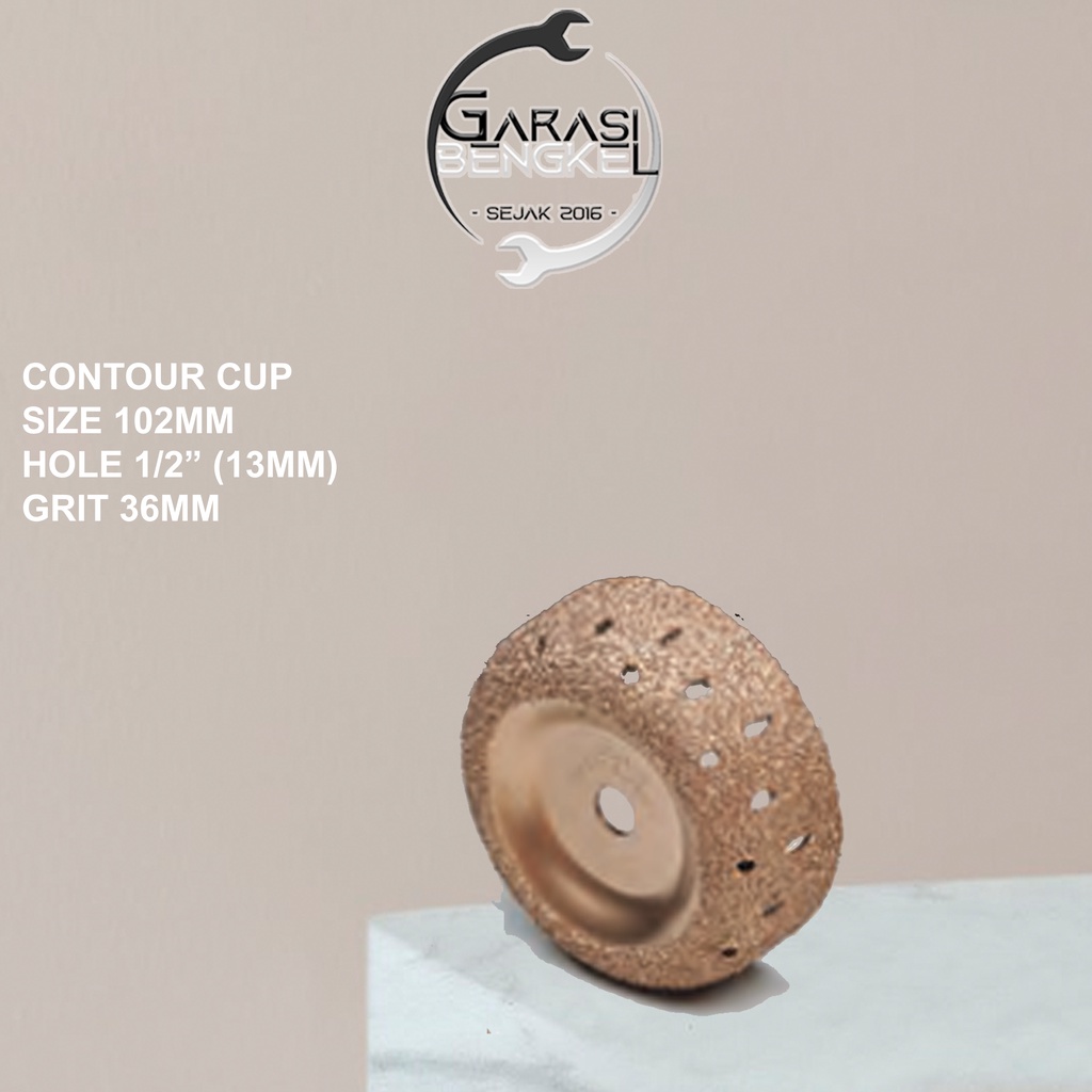 Jual Dome Rasp Contour Cup Counter Wheel Buffing diameter 102mm ...