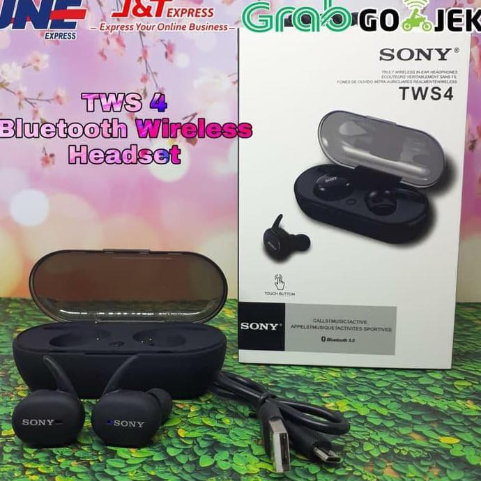 Jual HEADSEAT HANDSFREE BLUETOOTH WIRELESS SONY TWS 4 HARMAN | Shopee ...