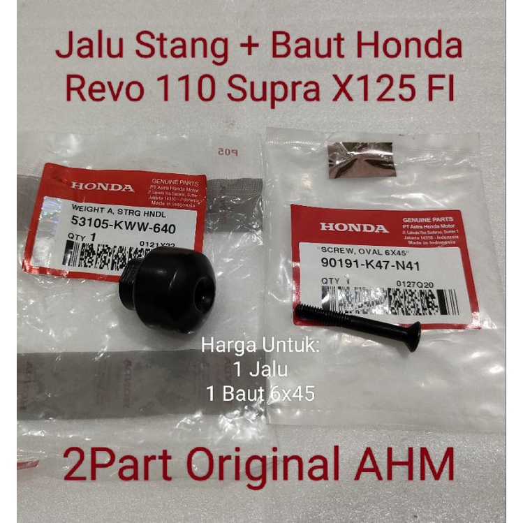 Jual Jalu Stang + Baut Honda Revo 110 Supra X125 FI Ori AHM 53105KWW640 | Shopee Indonesia