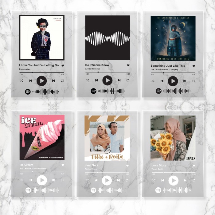 Jual MUSIK-KOTAK- ACRYLIC SPOTIFY CUSTOM | PAJANGAN AKRILIK MUSIK ...