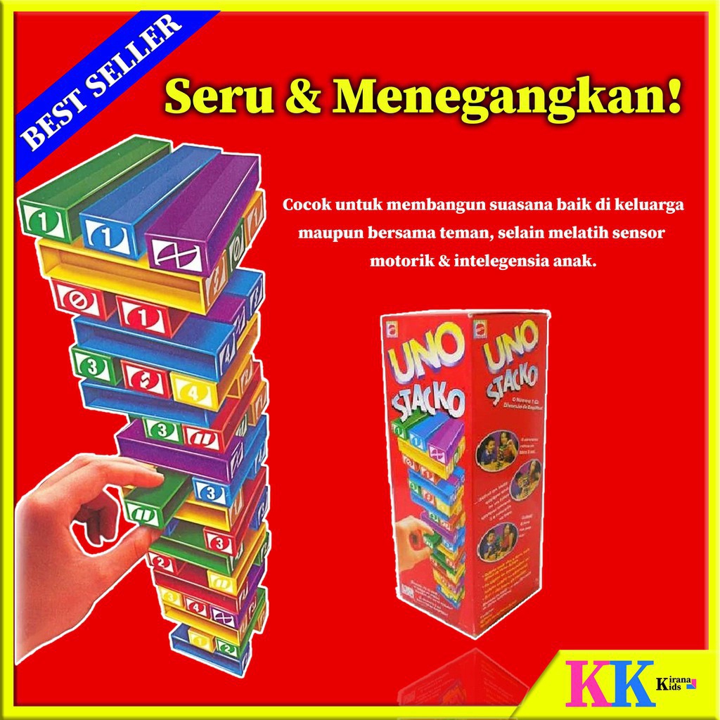 Jual JOANNA uno stacko kartu card - mainan edukasi anak / game susun ...