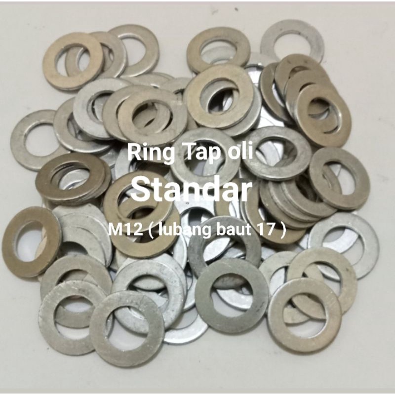 Jual Ring tap oli alumunium M12 ( lubang baut 17 ) | Shopee Indonesia