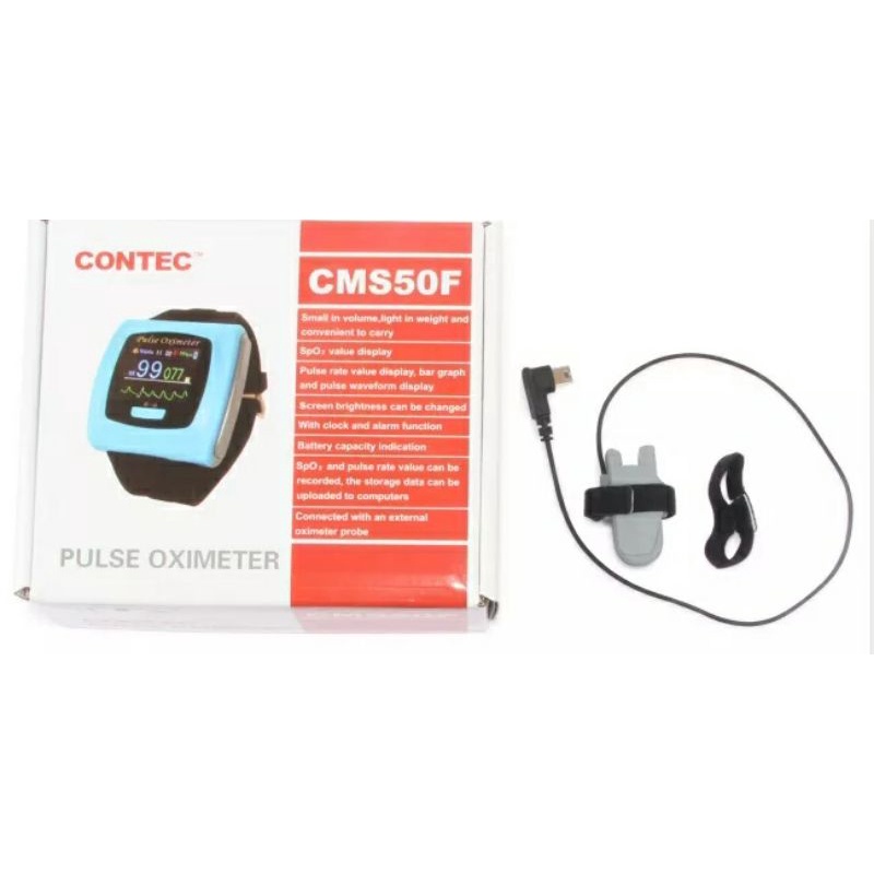 Jual CONTEC CMS50F Wrist Spo2 Oximeter Blood Oxygen 24H Overnight PR ...