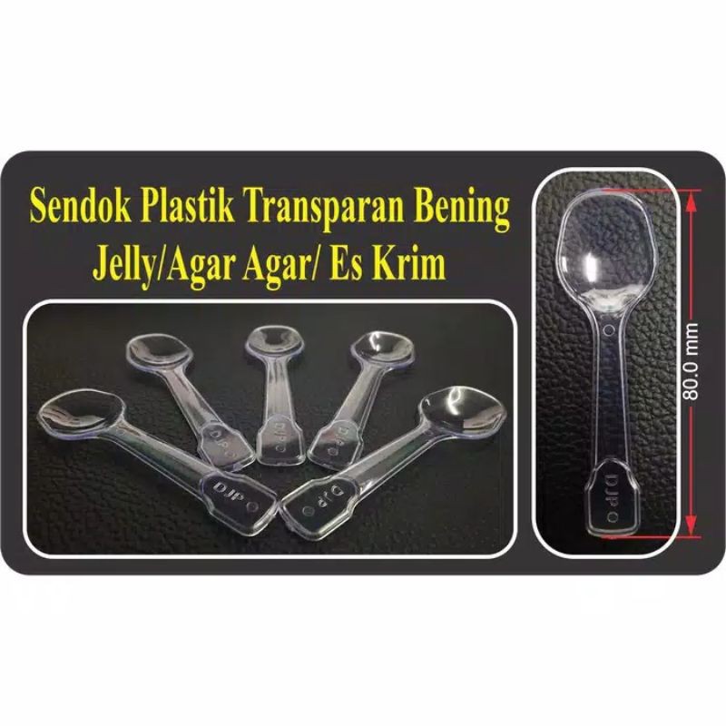 Jual SENDOK JELLY STB BENING/ SENDOK ESKRIM/ SENDOK CAKE 1 PAK ISI ...