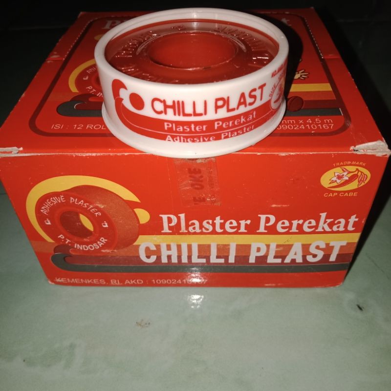 Jual CHILLI PLAST Plester Perekat rol besar 12,5 mm x 4,5 m | Shopee ...