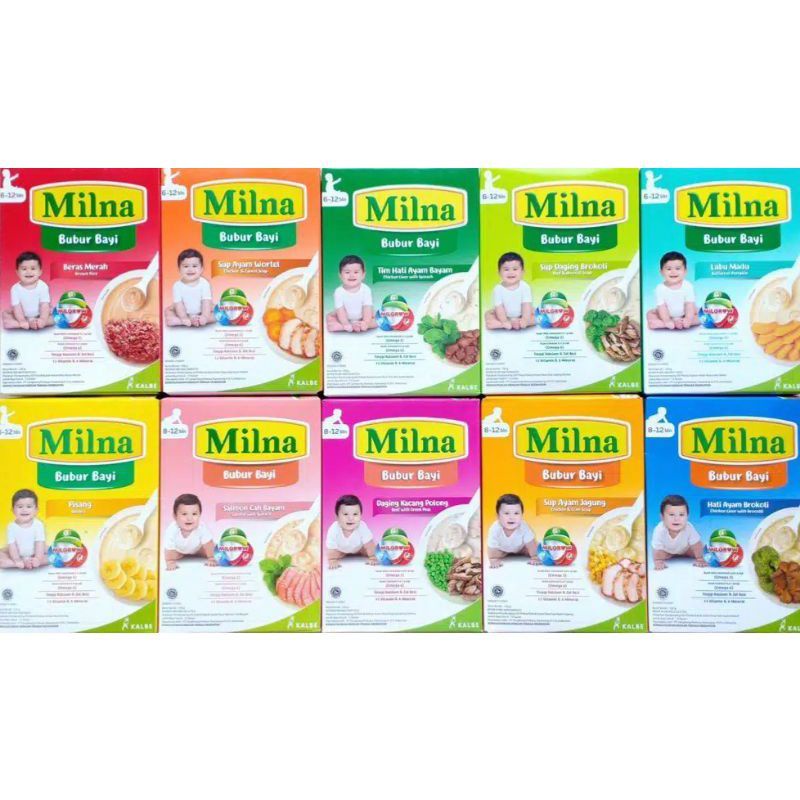 Jual Milna Bubur Bayi 6+ dan 8+ 100gr / 120gr | Shopee Indonesia